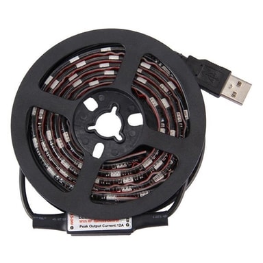 TV-belysning / LED-slinga med fjärr - 12W 60 LEDs SMD 5050 RGB 1x1m ...
