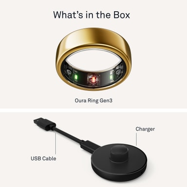 Oura-ring Gen3 Horizon smartring storlek 7 (guld) - Elgiganten