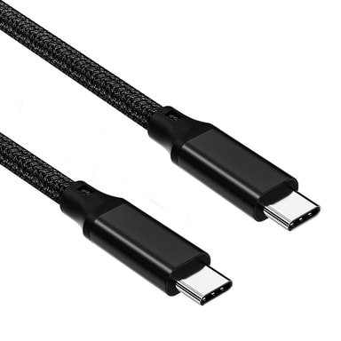 NÖRDIC 50cm USB3.2 Gen2 SuperSpeed USB 10Gbps USB-C till C Nylonflätad ...