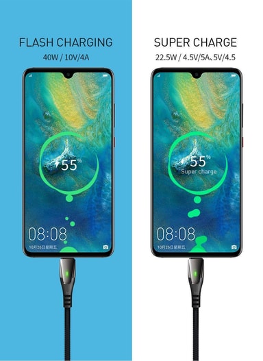 Mcdodo USB A to C Snabbladdningskabel 5A 1,5m Huawei flash charger 10V 4A Oppo Xiaomi stöd för ...