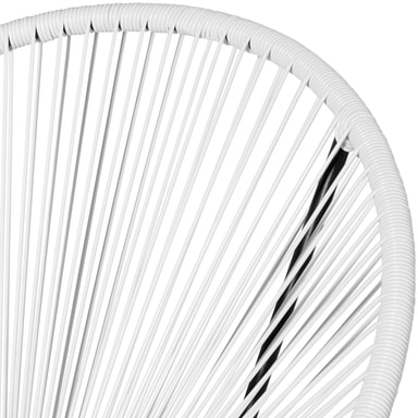 tectake 2 trädgårdsstolar Gabriella Retro i Acapulco-stil - vit ...