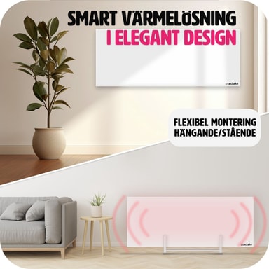 tectake Hybrid-infravärmare med termostat och tippskydd - 550 W ...