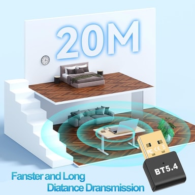 NÖRDIC USB-A Bluetooth 5.4 dongle Bluetooth USB adapter BT ver 5.4 ...