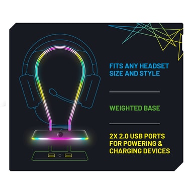 Stealth Light Up Charging Headset Stand - Elgiganten - Elgiganten