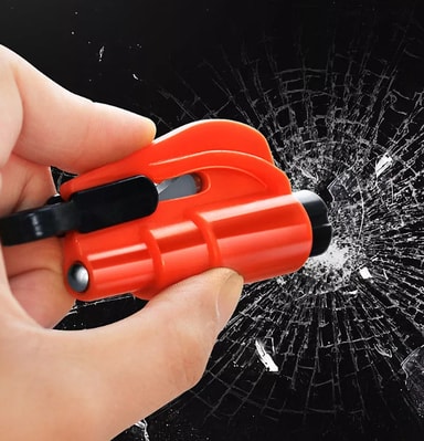 Nyckelring med fönsterkrossare och bilbältesskärare Röd Type B - Elgiganten