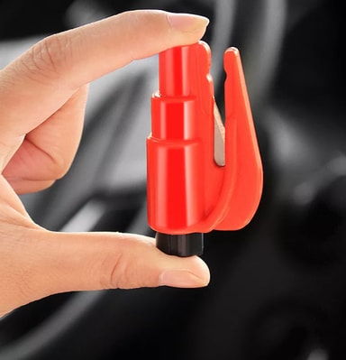 Nyckelring med fönsterkrossare och bilbältesskärare Röd Type B - Elgiganten