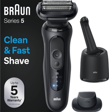 Braun Series 5 rakapparat 52-N7200CC (svart) - Elgiganten - Elgiganten