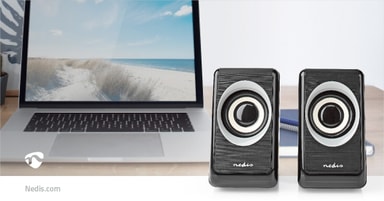 Nedis PC-högtalare | 2.0 | 18 W | 3.5 mm Hane | USB ström ...