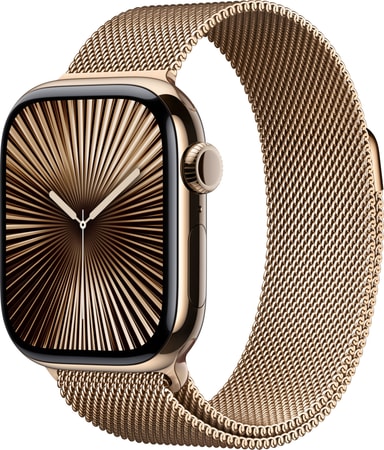 Apple Watch S10 46mm GPS+Cel (Gold Titanium/Gold Milanese Loop) M/L ...