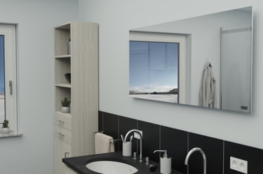 Slimline IR Spegel Värmare - - 320 Watt - 7 m2 (1200 x 350) - Elgiganten