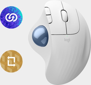 Logitech Ergo M575S Wireless Trackball mus (vit) - Elgiganten - Elgiganten