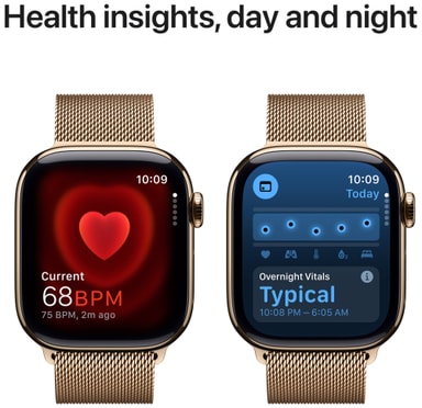 Apple Watch S10 46mm GPS+Cel (Gold Titanium/Gold Milanese Loop) M/L ...