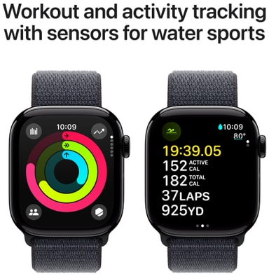 Apple Watch S10 46mm GPS (Jet Black Alu/Ink Sport Loop) - Elgiganten ...