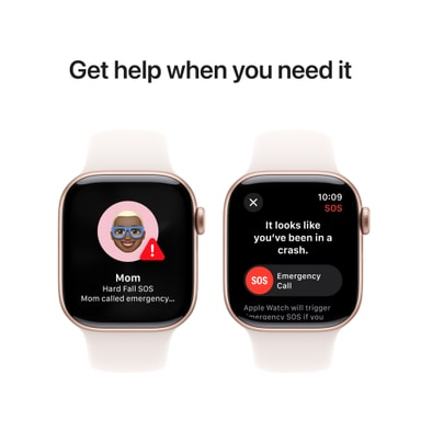 Apple Watch S10 42mm GPS+Cel (Rose Gold Alu/Light Blush Sport Band) S/M ...