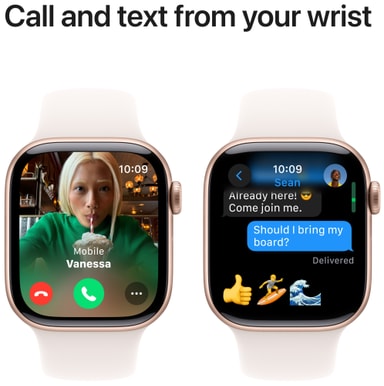 Apple Watch S10 42mm GPS+Cel (Rose Gold Alu/Light Blush Sport Band) S/M ...