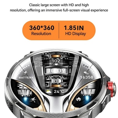 WEKOME WH-07 Smartklocka Zinklegering IP67 Vattentät Bluetooth 1,85-tums HD-skärm - Elgiganten ...