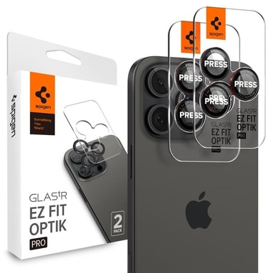 Spigen [2-Pack] iPhone 17 Pro Max/17 Pro Linsskydd Härdat glas EZ FIT ...
