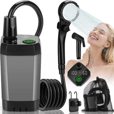 6000mAh elektrisk dusch IPX7 vattentät 4 lägen camping bärbar duschpump ...