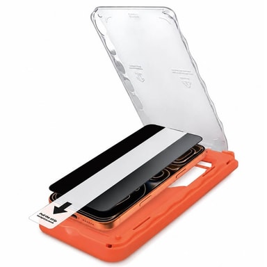 Privacy Titan 5D glas skärmskydd Easy Fit till iPhone 16 Pro - Elgiganten