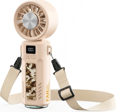 Fläkt Handhållen 3600mAh Uppladdningsbar 7500 RPM turbofläkt 5 ...