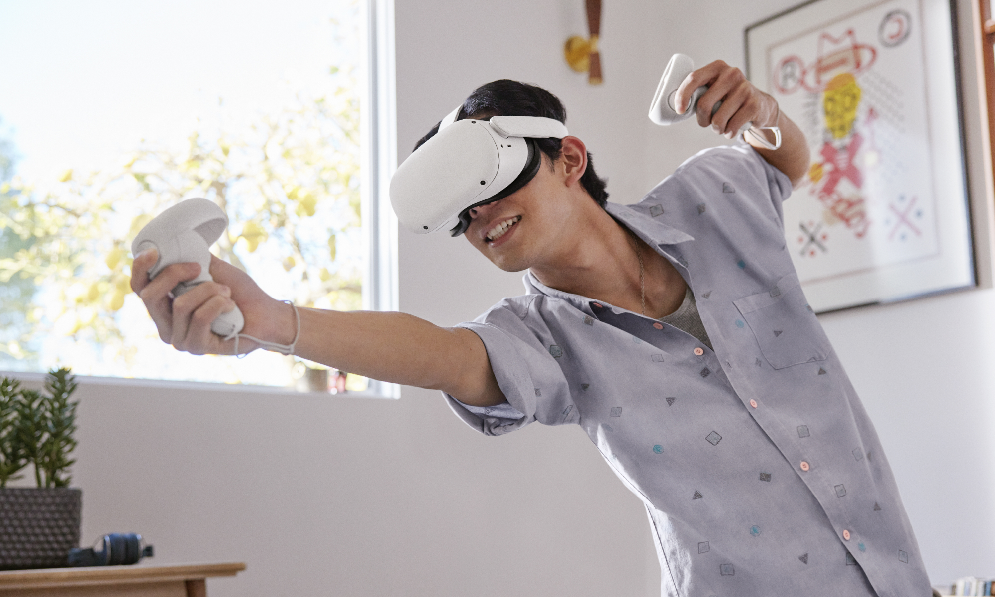 Meta Quest 2 VR portabelt headset (128 GB) - Elgiganten - Elgiganten